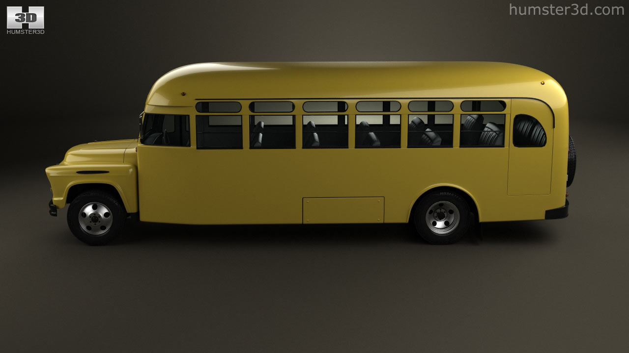 360 view of Chevrolet 6700 School Bus 1955 3D model - 3DModels store