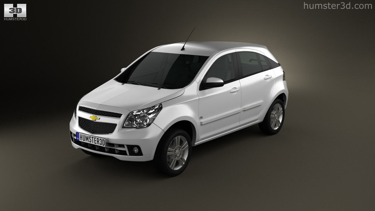 360 view of Chevrolet Agile 2012 3D model - 3DModels store