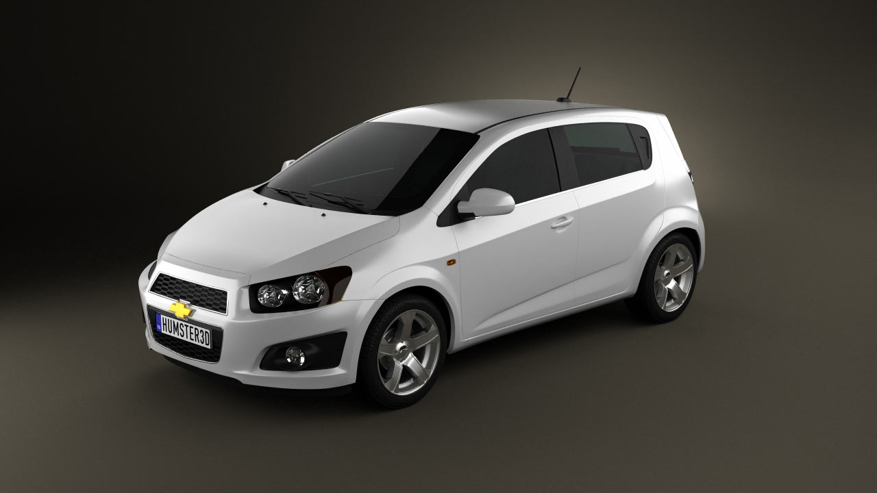 360 view of Chevrolet Aveo 5 door 2014 3D model - 3DModels store