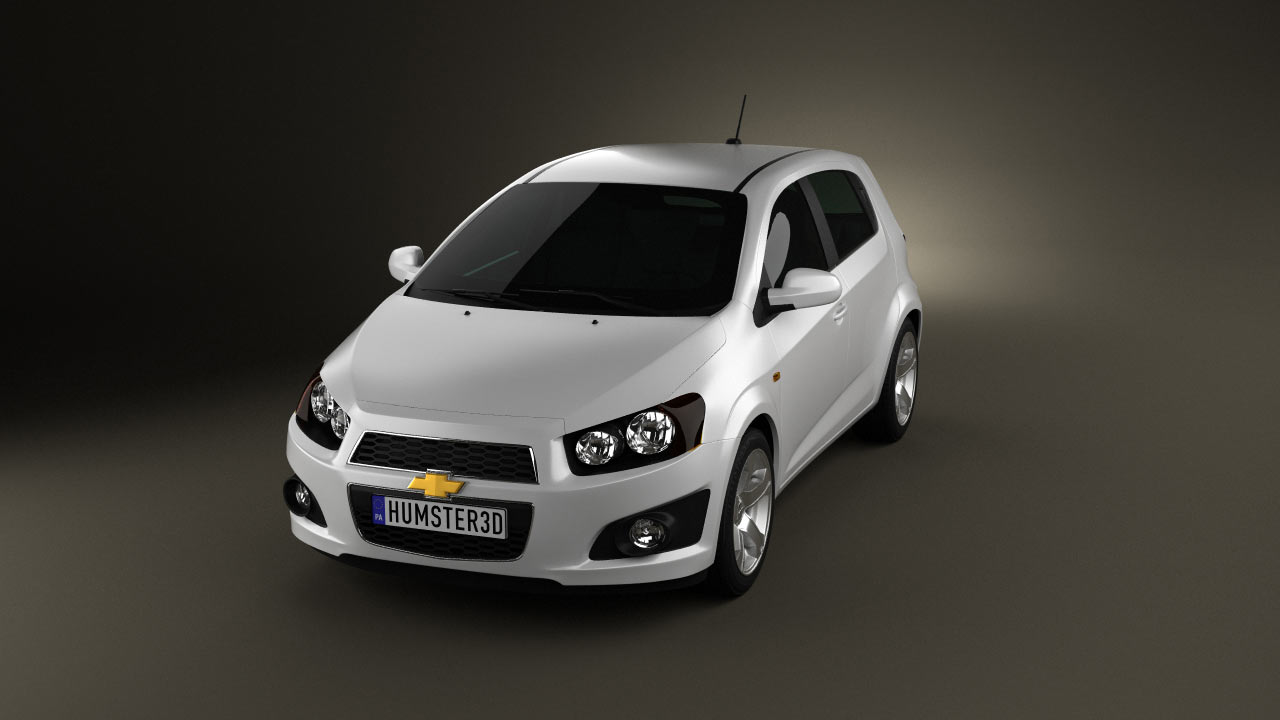 360 view of Chevrolet Aveo 5 door 2014 3D model - 3DModels store