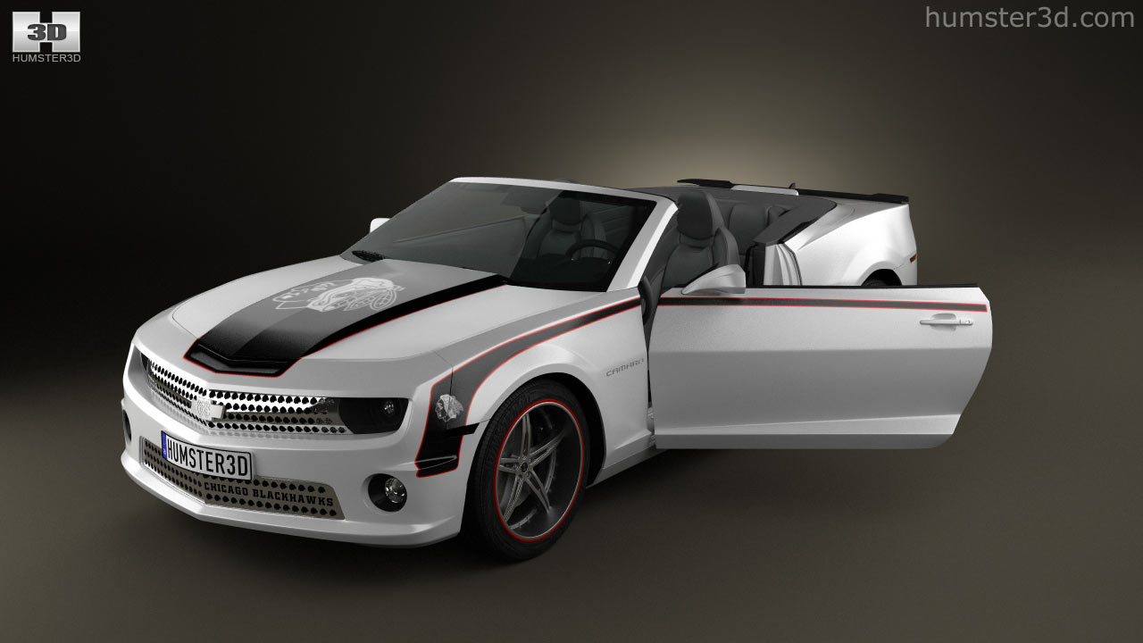 360 view of Chevrolet Camaro Black Hawks with HQ interior 2014 3D model ...