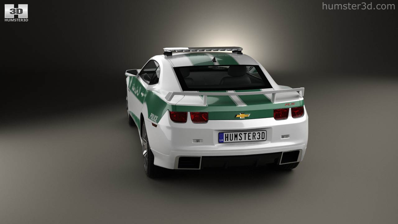 360 view of Chevrolet Camaro Police Dubai 2016 3D model - 3DModels store
