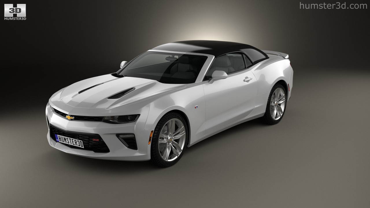360 view of Chevrolet Camaro SS convertible 2019 3D model - 3DModels store