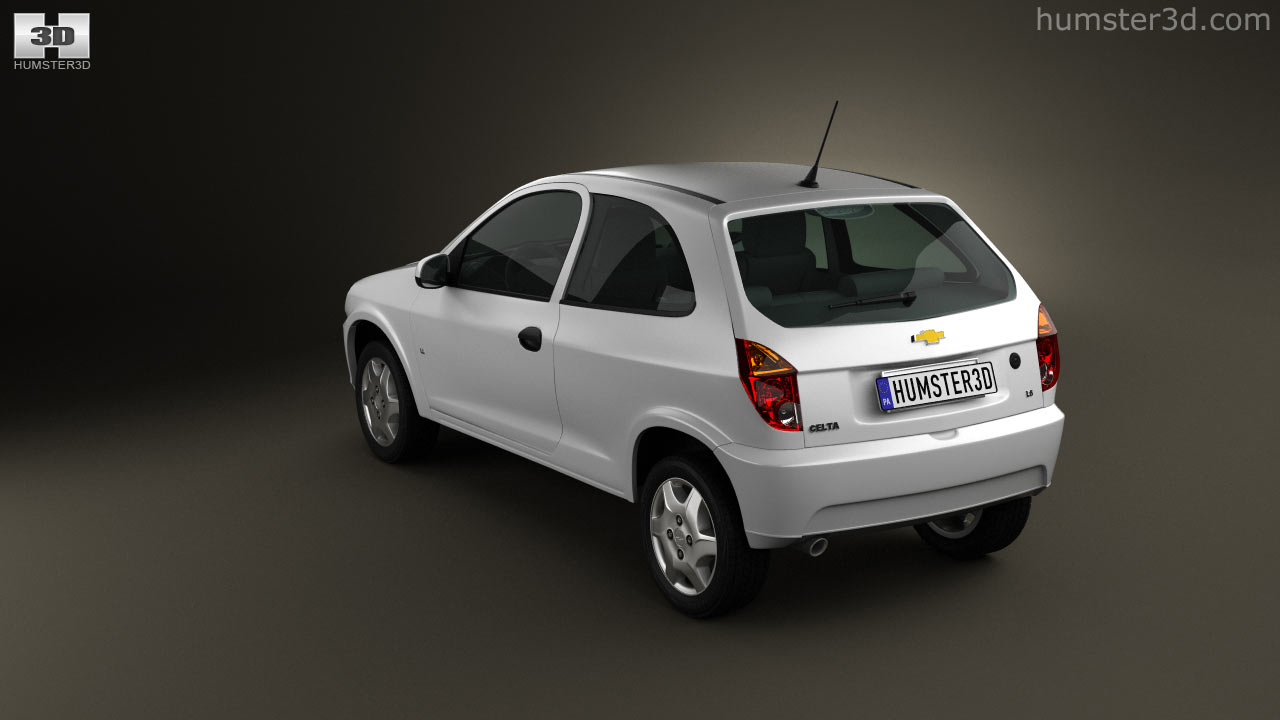 360 view of Chevrolet Celta 3-door hatchback 2014 3D model - 3DModels store