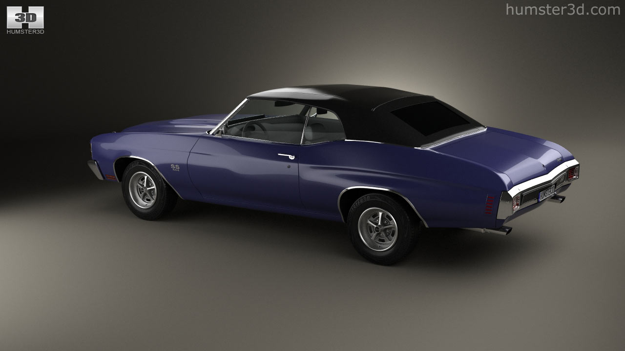 360 view of Chevrolet Chevelle SS 454 LS5 convertible 1971 3D model ...