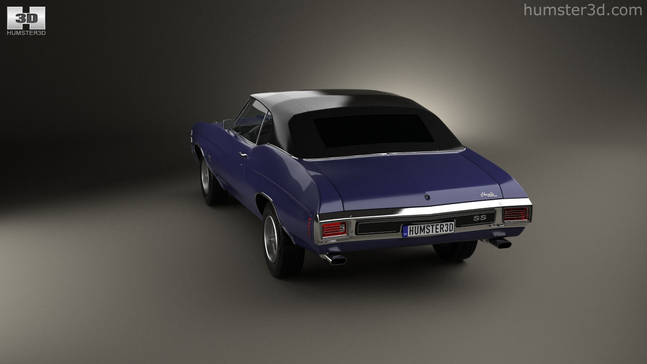 360 view of Chevrolet Chevelle SS 454 LS5 convertible 1971 3D model ...