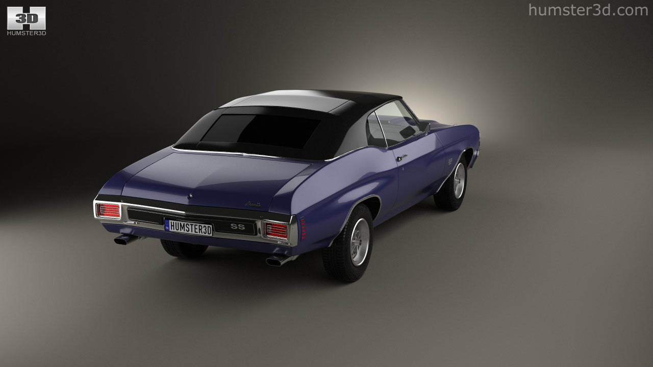 360 view of Chevrolet Chevelle SS 454 LS5 convertible 1971 3D model ...