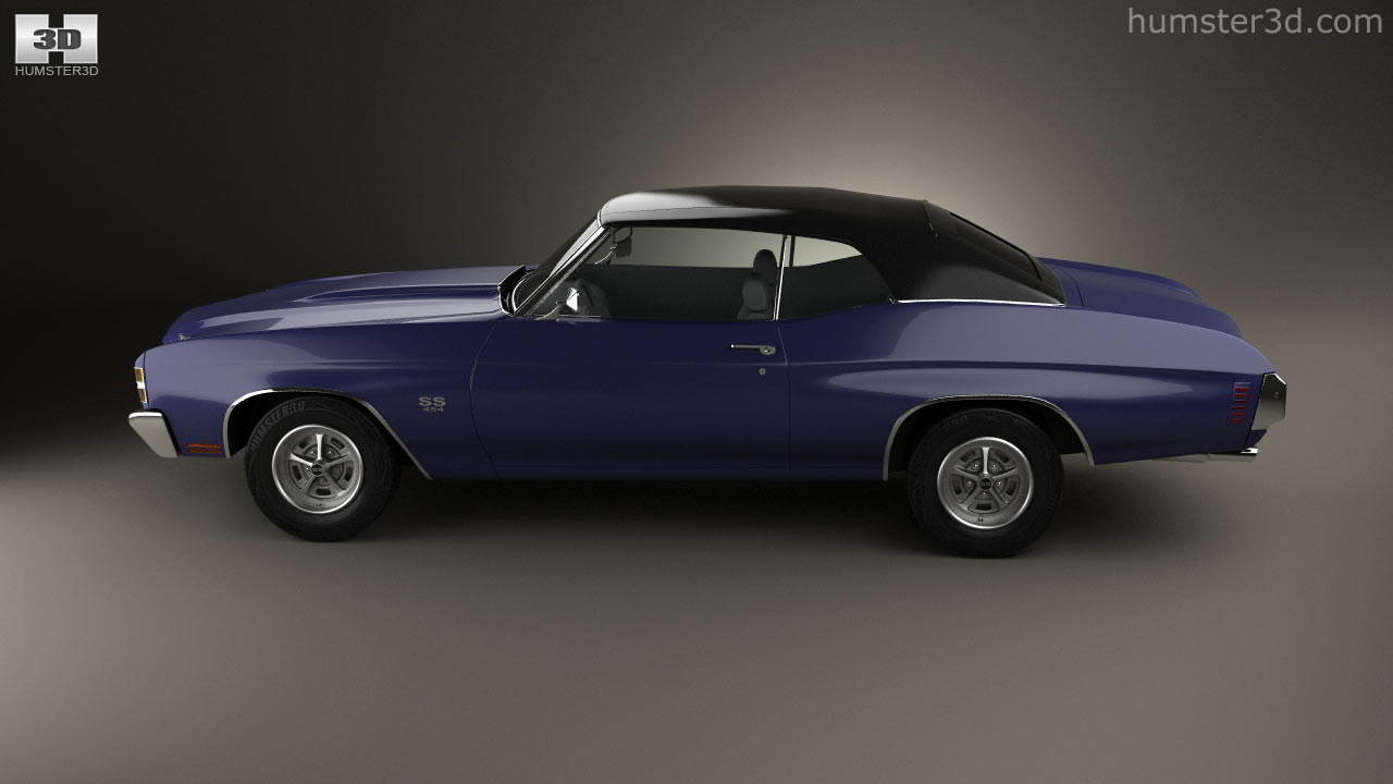 360 view of Chevrolet Chevelle SS 454 LS5 convertible 1971 3D model ...