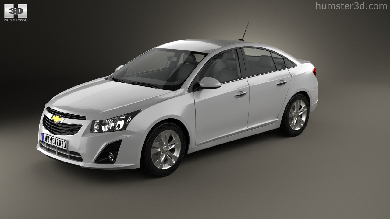 360 view of Chevrolet Cruze sedan 2014 3D model - 3DModels store