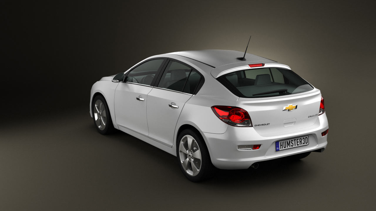 360 view of Chevrolet Cruze (J300) hatchback 2014 3D model - 3DModels store