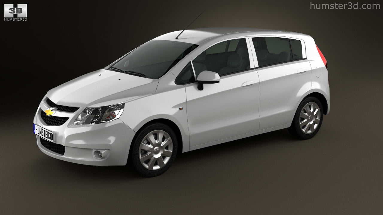 360 view of Chevrolet Sail hatchback 2014 3D model - 3DModels store