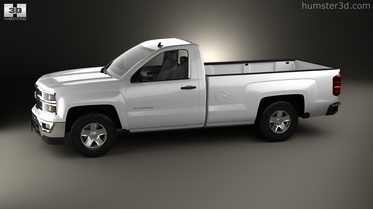 360 view of Chevrolet Silverado Regular Cab 2016 3D model - 3DModels store