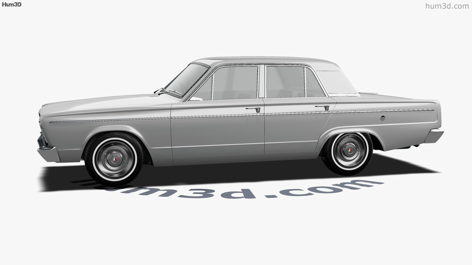 360 view of Chrysler Valiant 1966 3D model - 3DModels store