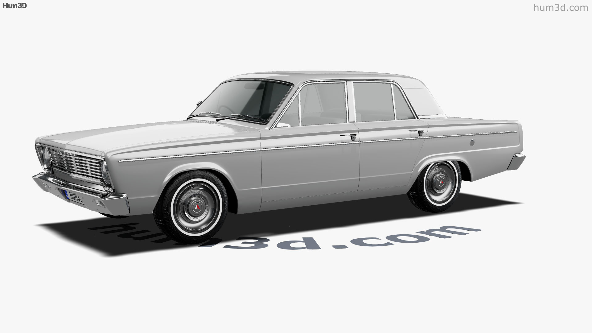 360 view of Chrysler Valiant 1966 3D model - 3DModels store