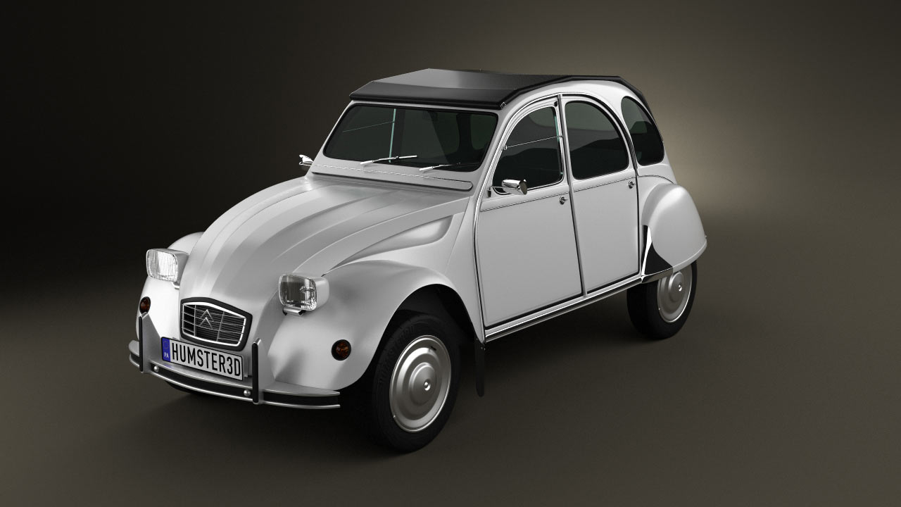 360 view of Citroen 2CV 1973 3D model - 3DModels store