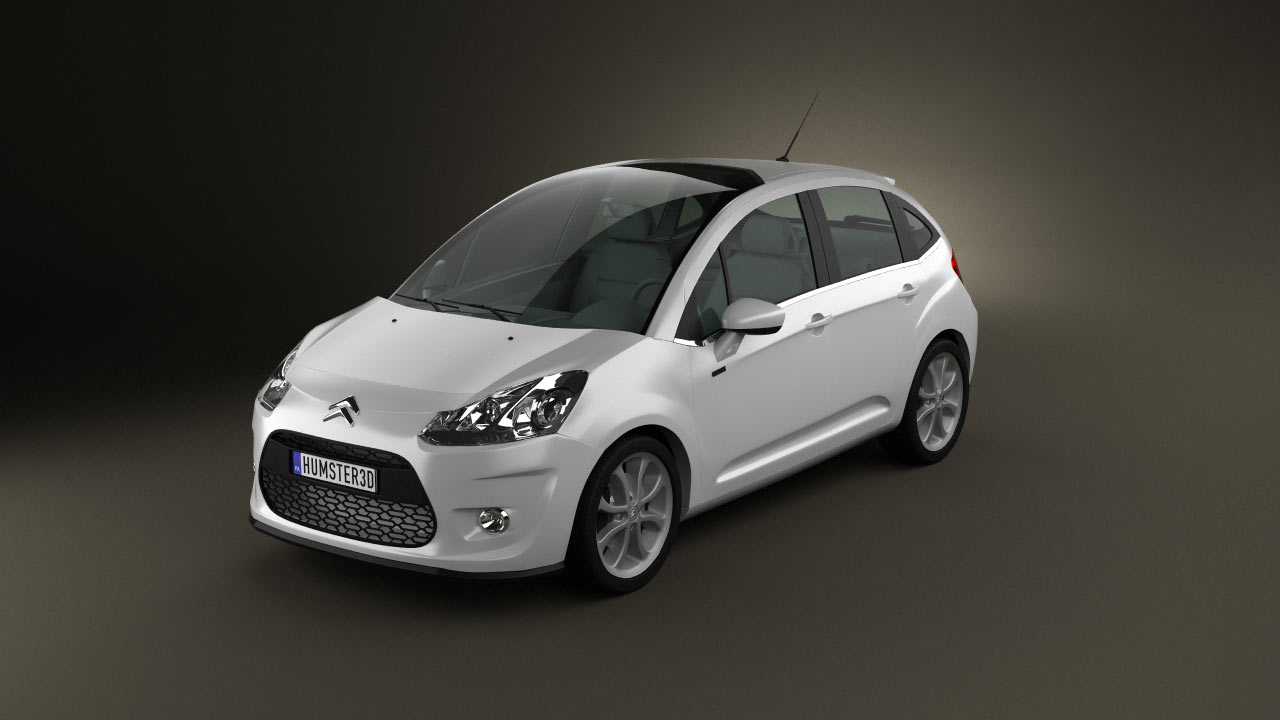 360 view of Citroen C3 2011 3D model - 3DModels store