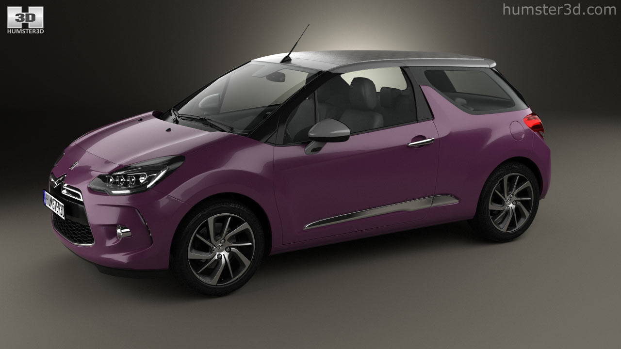 360 view of Citroen DS3 convertible 2016 3D model - 3DModels store