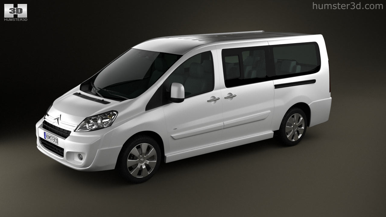 360 view of Citroen Jumpy Combi L2H1 2014 3D model - 3DModels store