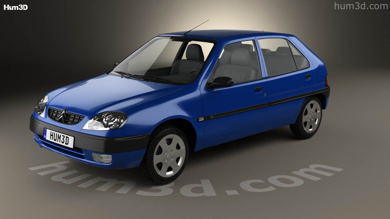 360 view of Citroen Saxo 2003 3D model - 3DModels store