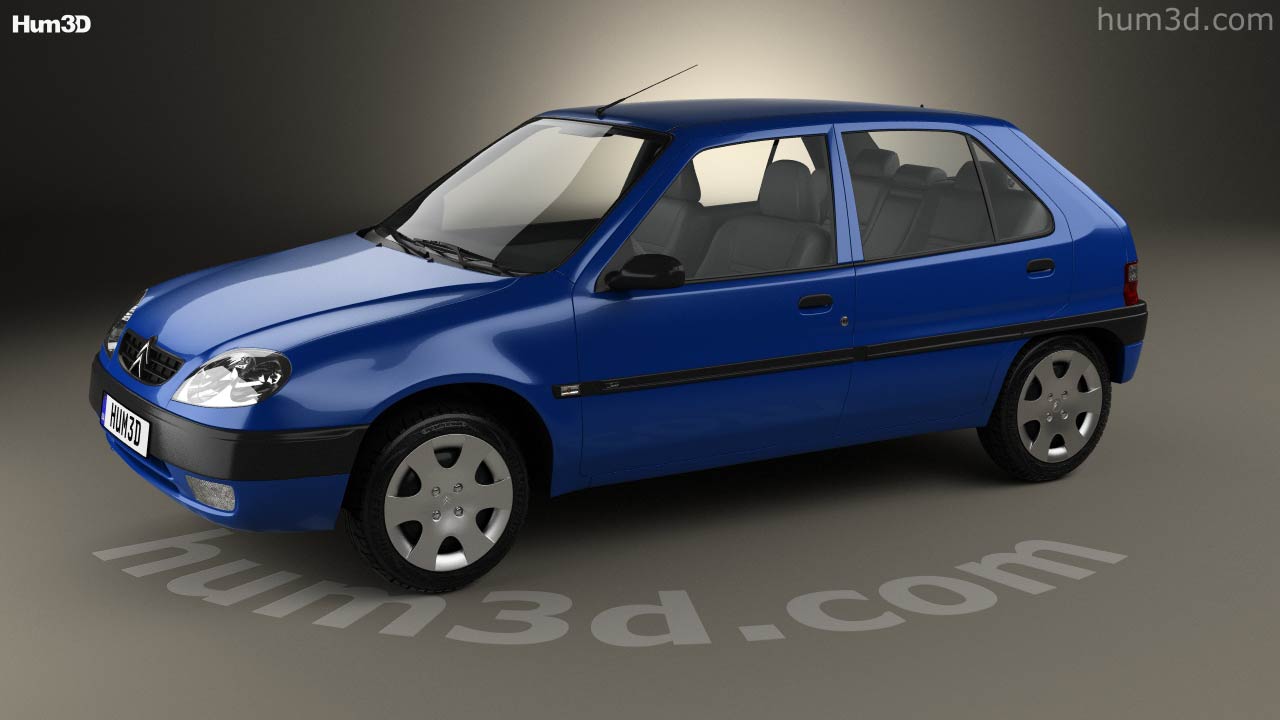360 view of Citroen Saxo 2003 3D model - 3DModels store
