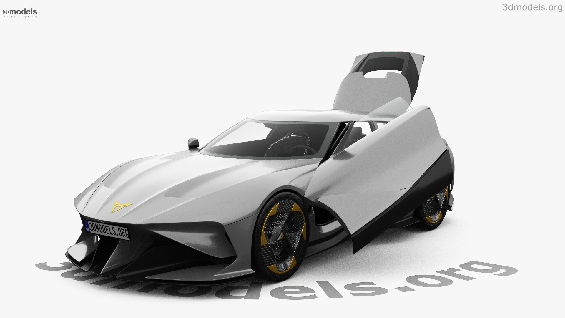 360 view of Cupra DarkRebel with HQ interior 2025 3D model - 3DModels store
