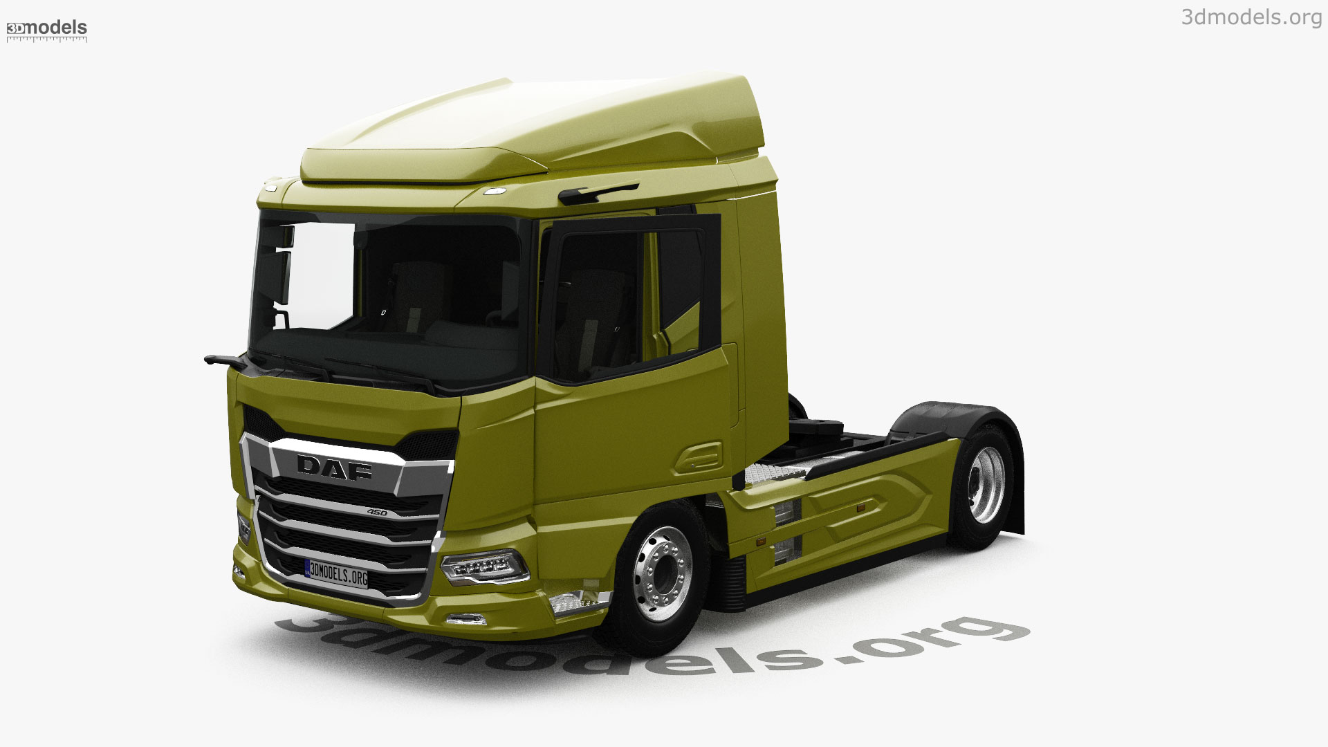 360 view of DAF XD FT Tractor Truck 2-axle with HQ interior 2024 3D ...