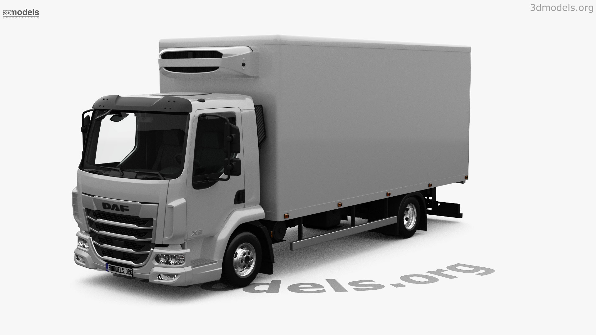 360 view of DAF XB Refrigerator Truck 2025 3D model - 3DModels store