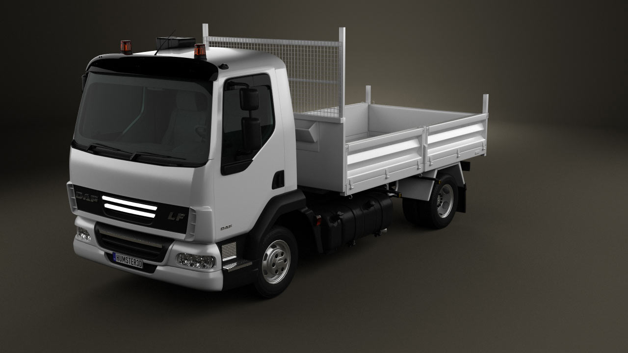 360 view of DAF LF Dropside Tipper 2014 3D model - 3DModels store
