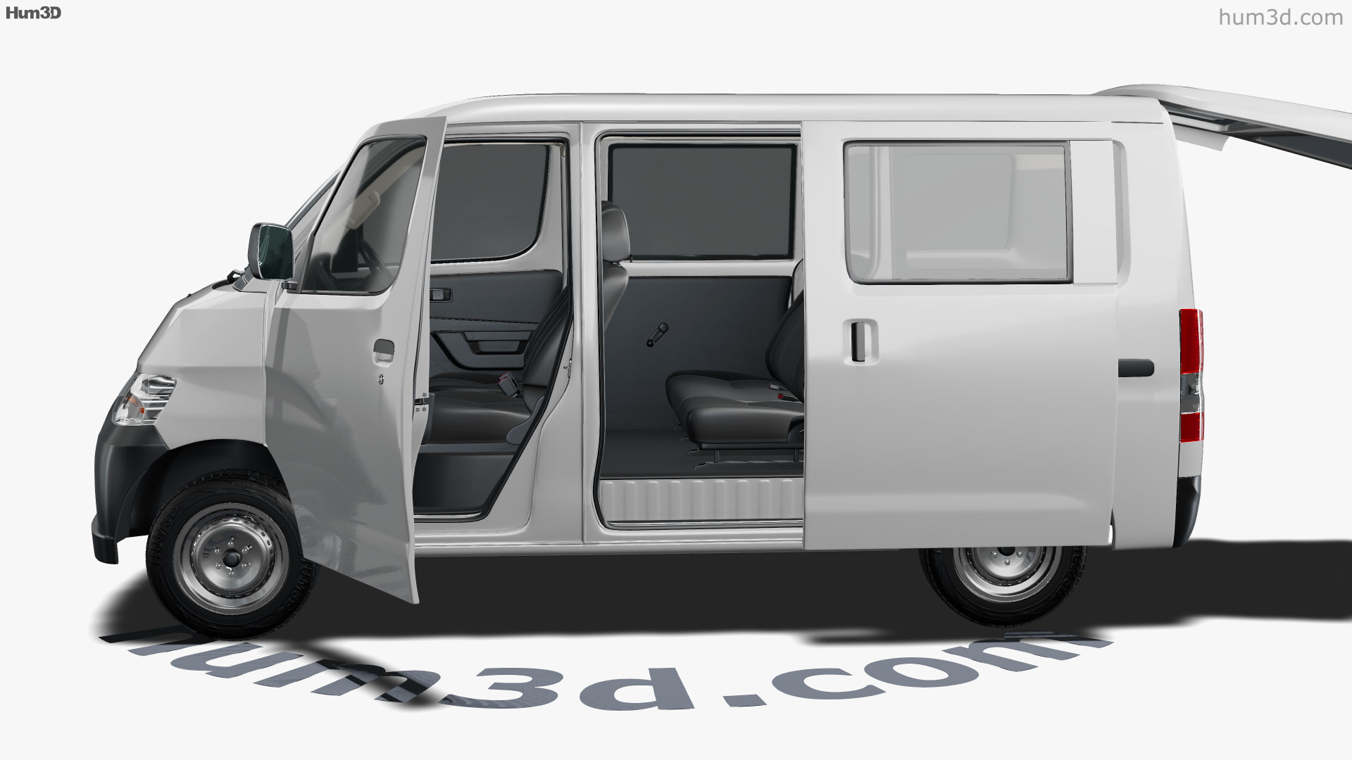 360 view of Daihatsu Gran Max Minibus with HQ interior 2015 3D model ...