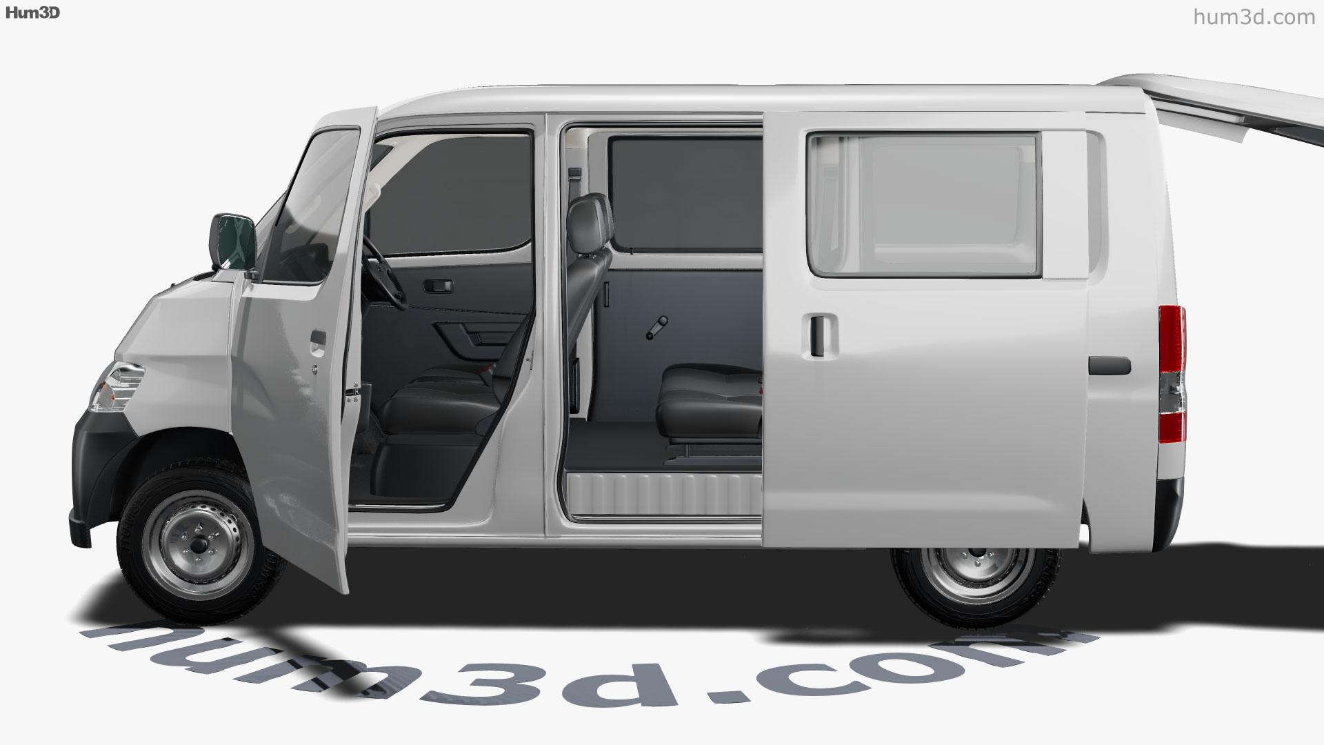 360 view of Daihatsu Gran Max Minibus with HQ interior 2015 3D model ...