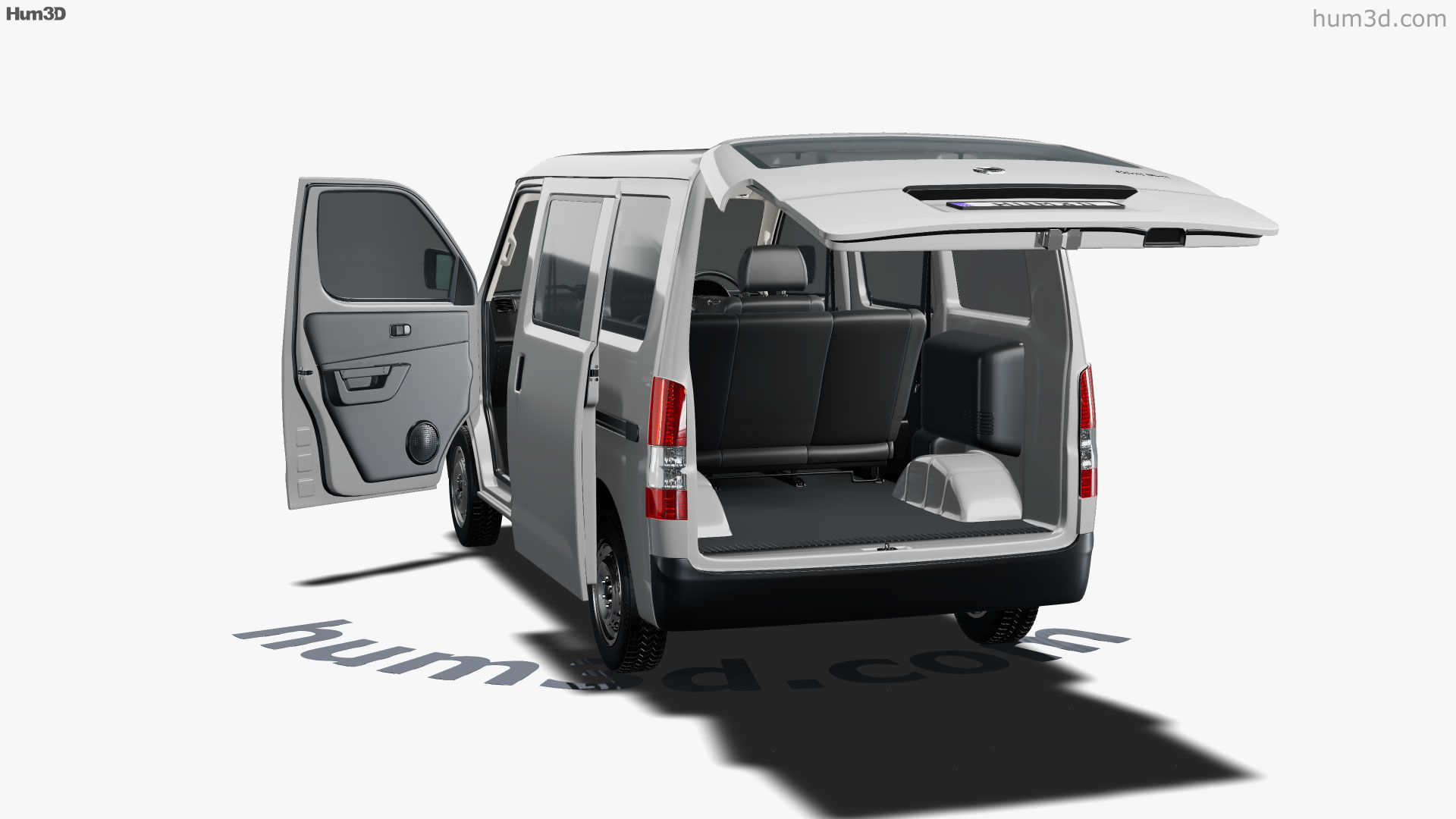 360 view of Daihatsu Gran Max Minibus with HQ interior 2015 3D model ...
