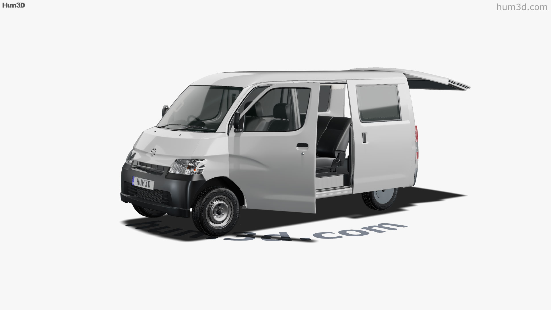360 view of Daihatsu Gran Max Minibus with HQ interior 2015 3D model ...