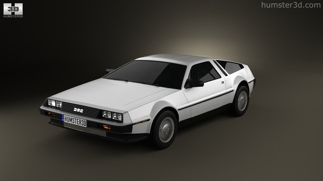 360 view of DeLorean DMC-12 1981 3D model - 3DModels store