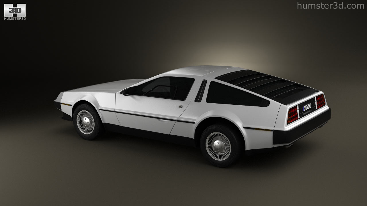360 view of DeLorean DMC-12 1981 3D model - 3DModels store