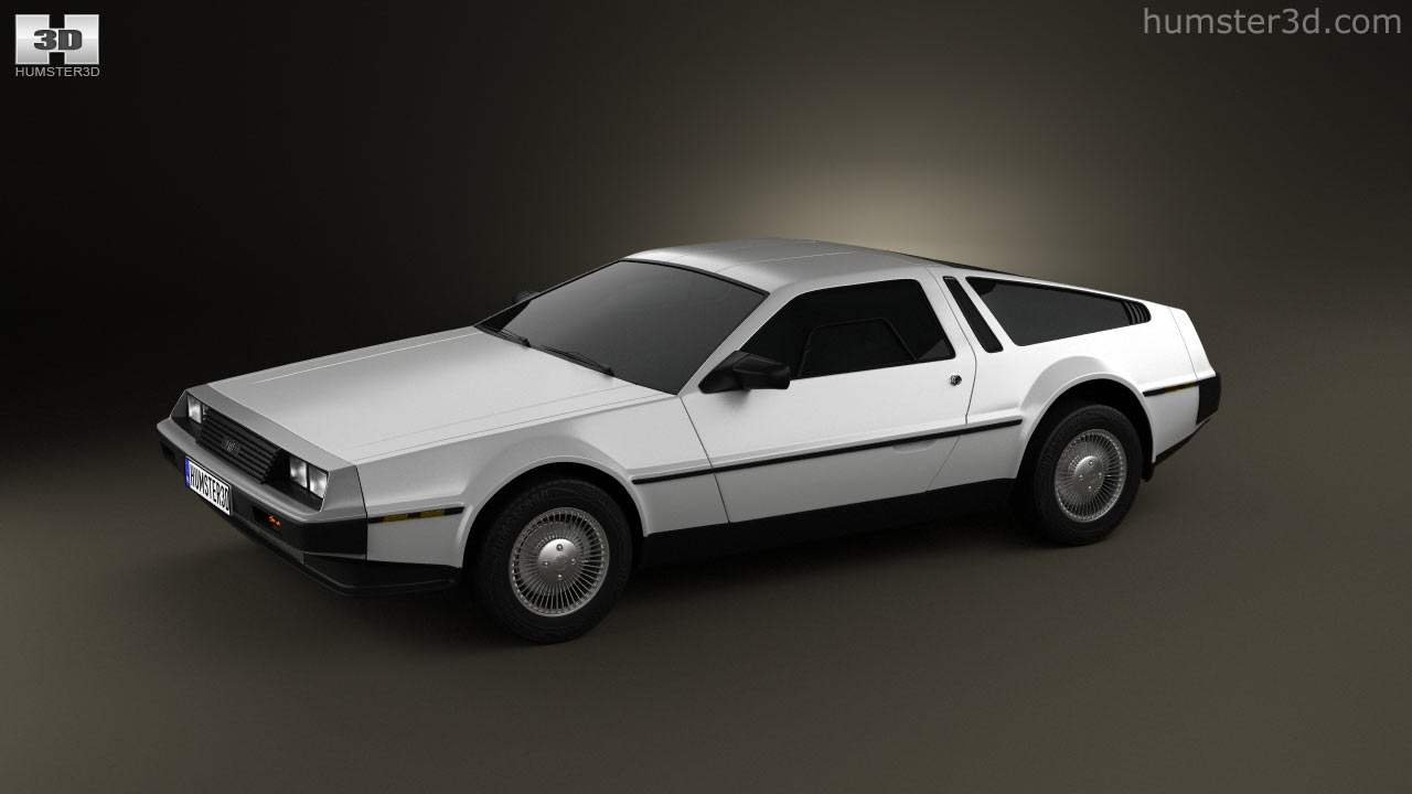 360 view of DeLorean DMC-12 1981 3D model - 3DModels store