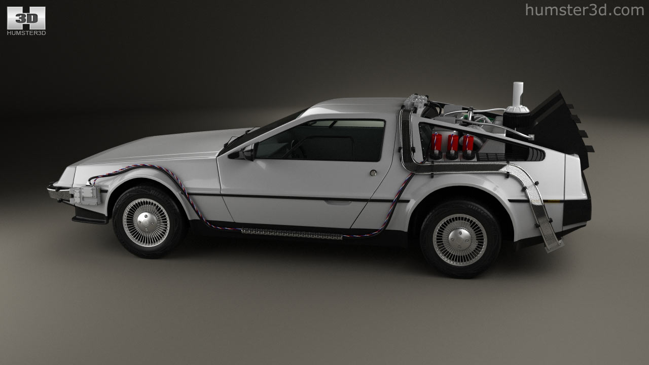 360 view of Back to the Future DeLorean car 3D model - 3DModels store