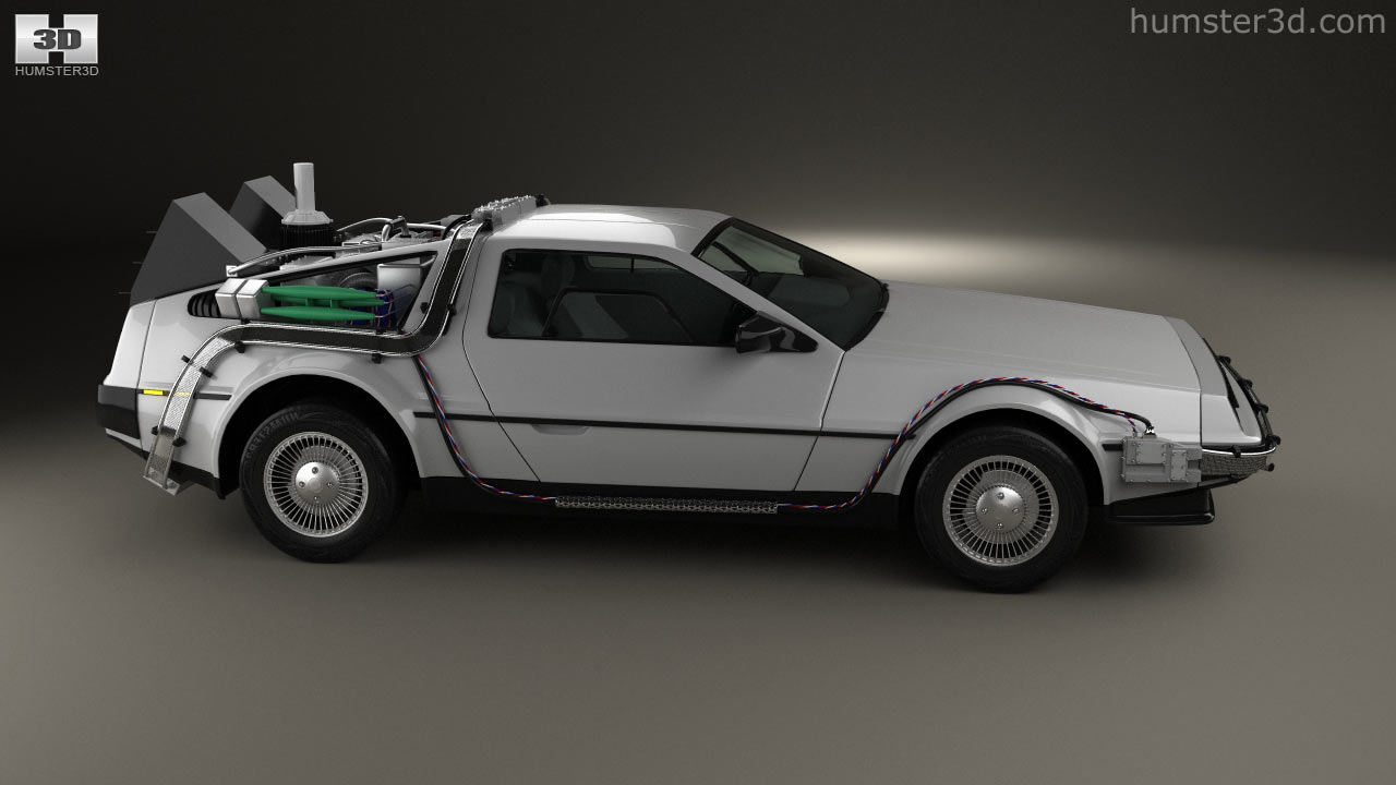 360 view of Back to the Future DeLorean car 3D model - 3DModels store