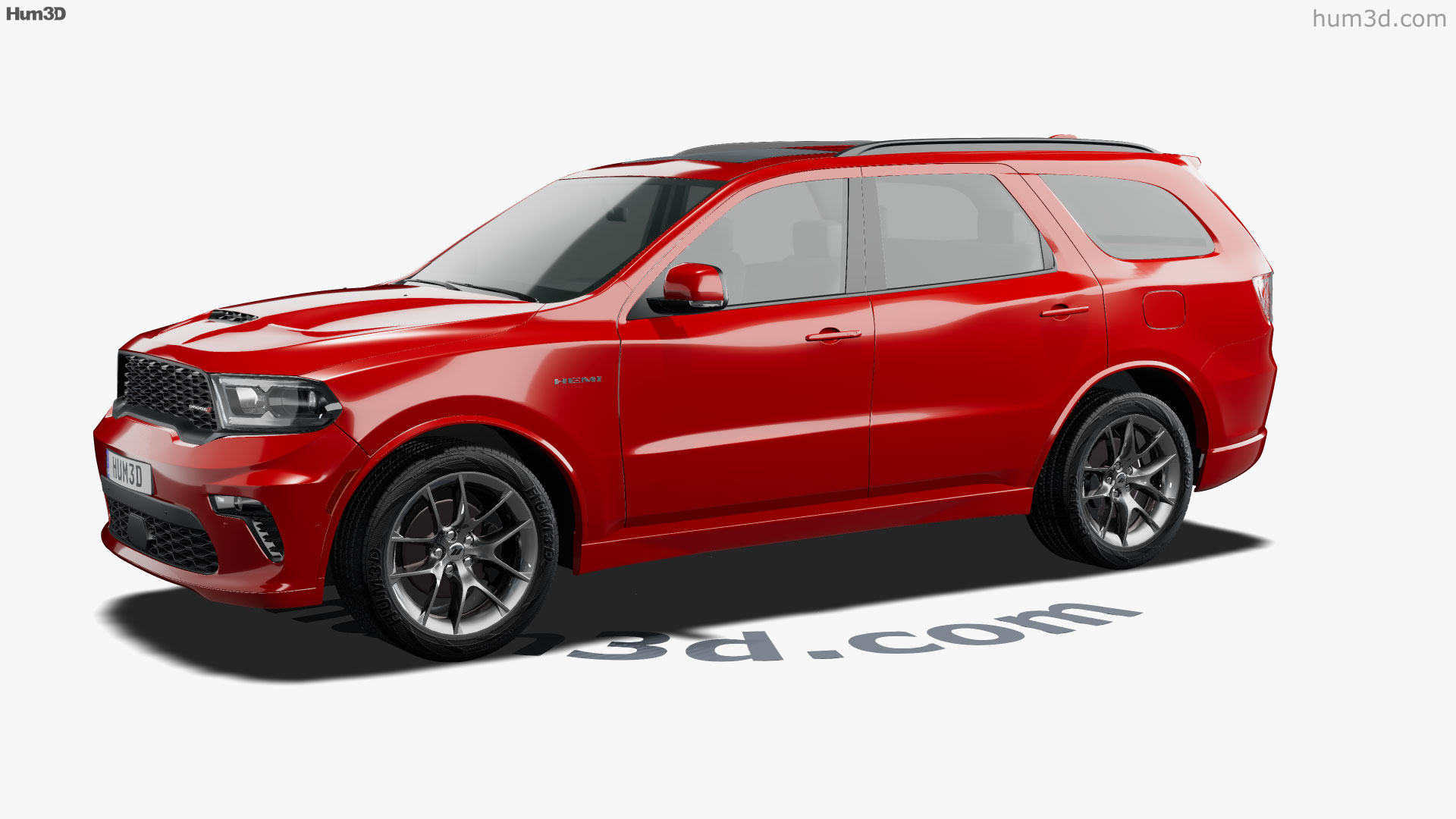 360 view of Dodge Durango RT 2023 3D model - 3DModels store