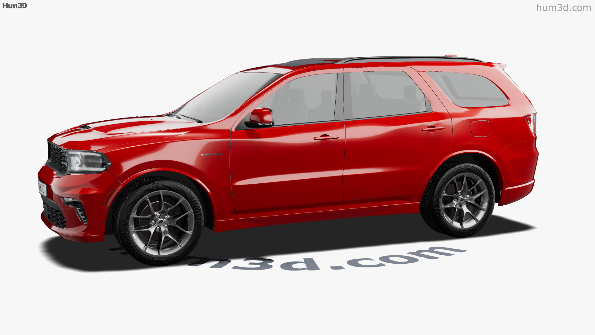 360 view of Dodge Durango RT 2023 3D model - 3DModels store