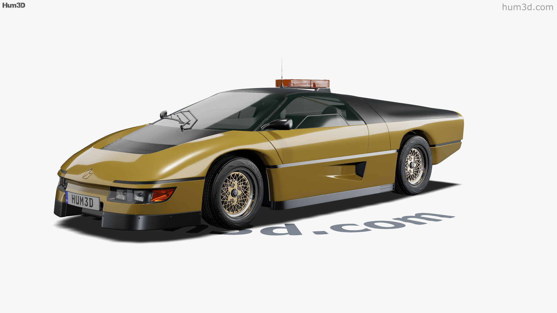 360 view of Dodge M4S PPG Turbo Concept 1981 3D model - 3DModels store