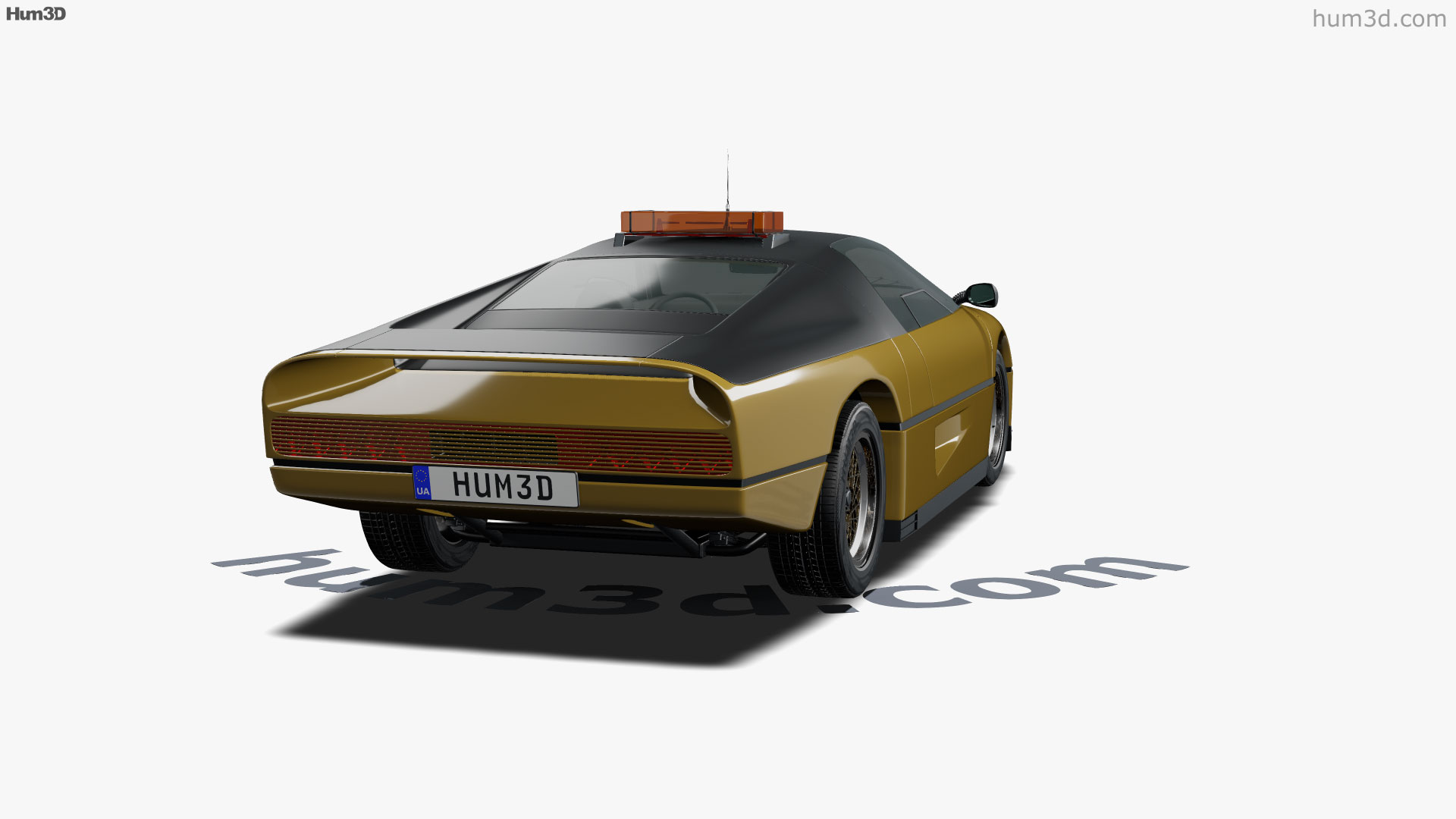 360 view of Dodge M4S PPG Turbo Concept 1981 3D model - 3DModels store