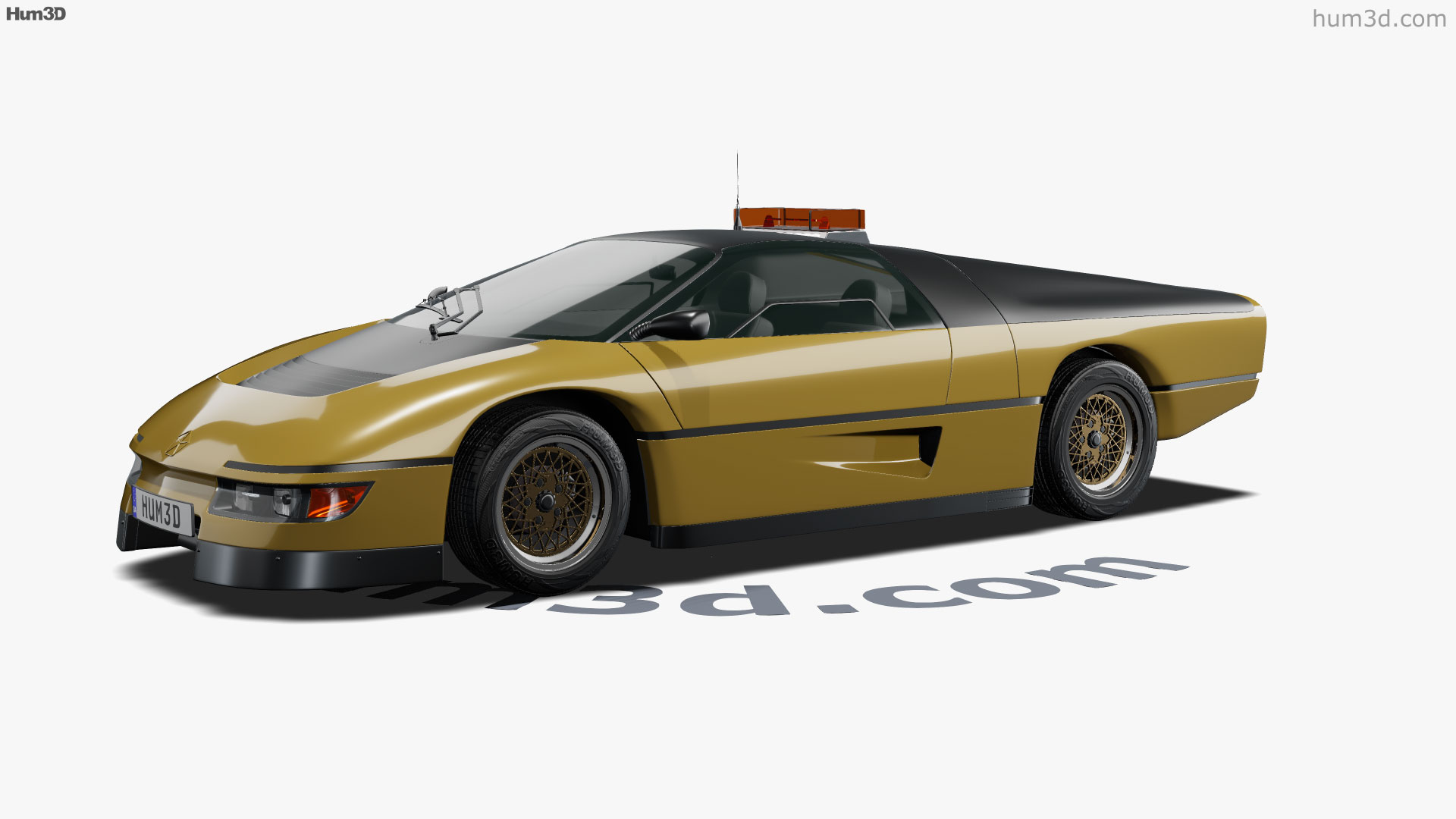 360 view of Dodge M4S PPG Turbo Concept 1981 3D model - 3DModels store