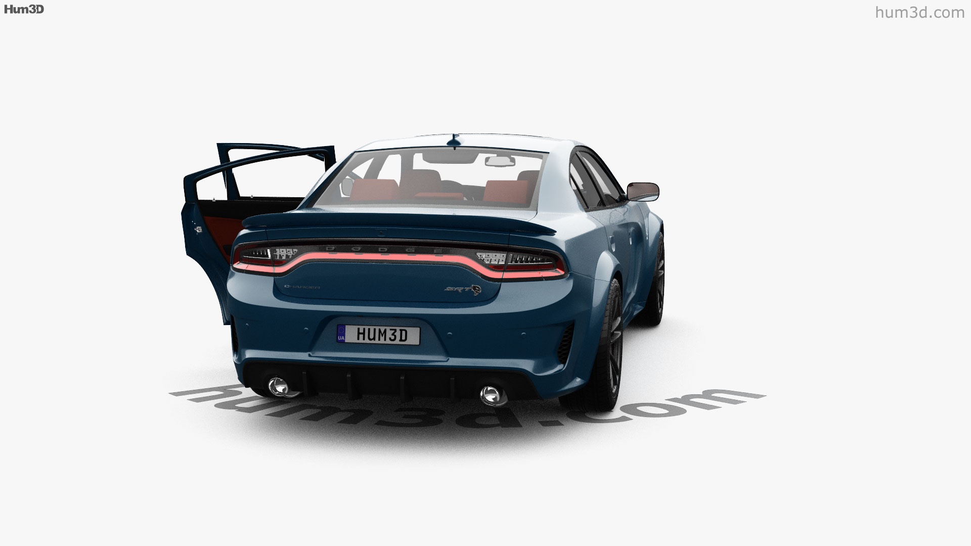 360 view of Dodge Charger SRT Hellcat with HQ interior 2023 3D model ...