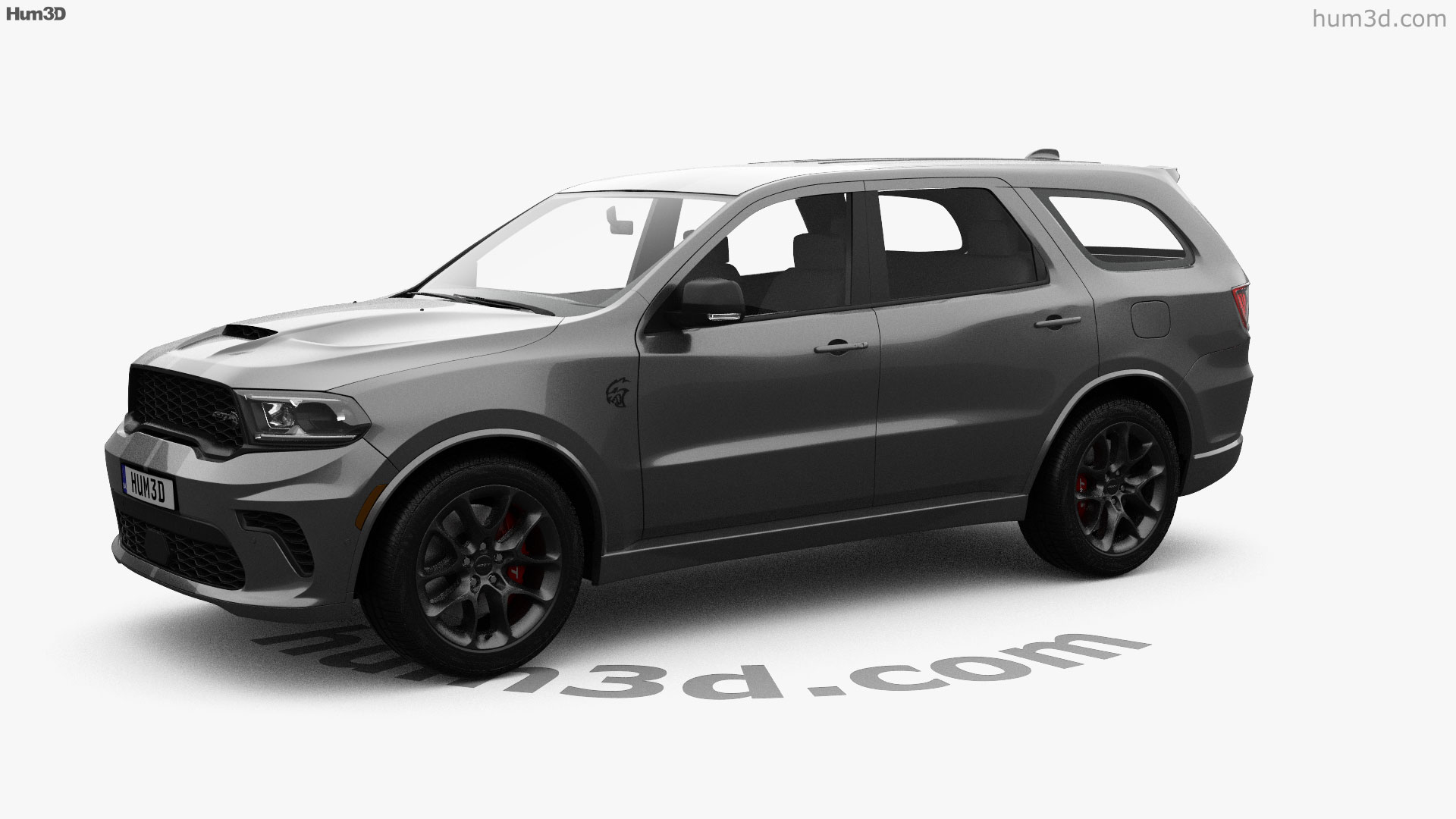 360 view of Dodge Durango SRT Hellcat Black Package 2024 3D model ...