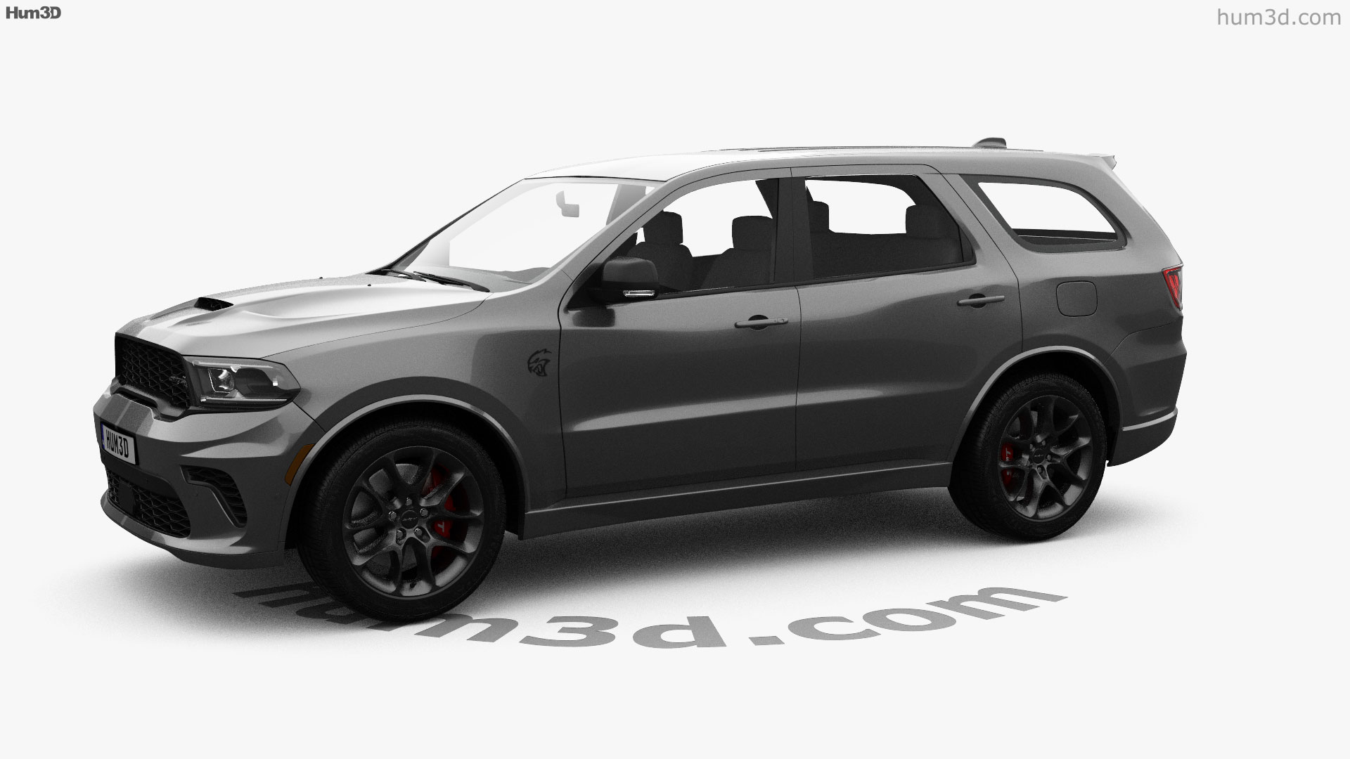 360 view of Dodge Durango SRT Hellcat Black Package 2024 3D model ...