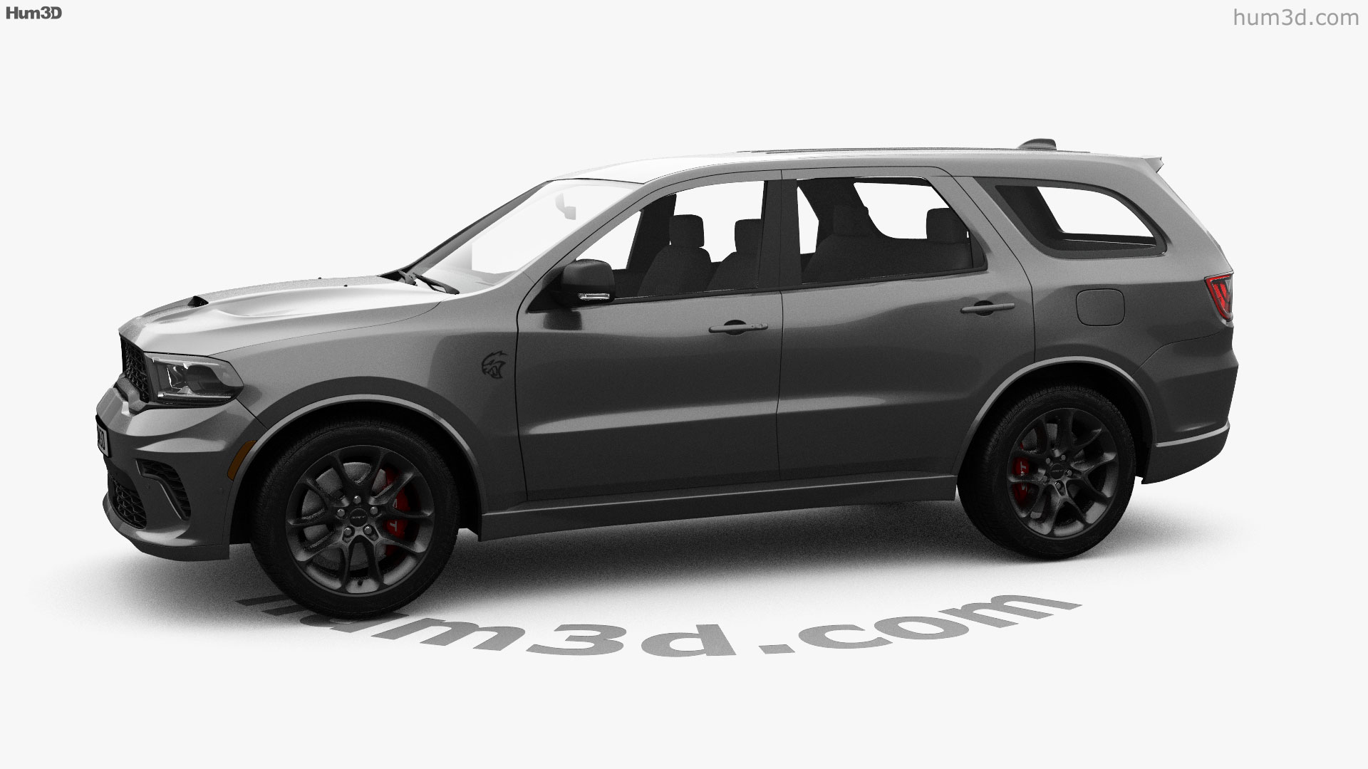 360 view of Dodge Durango SRT Hellcat Black Package 2024 3D model ...