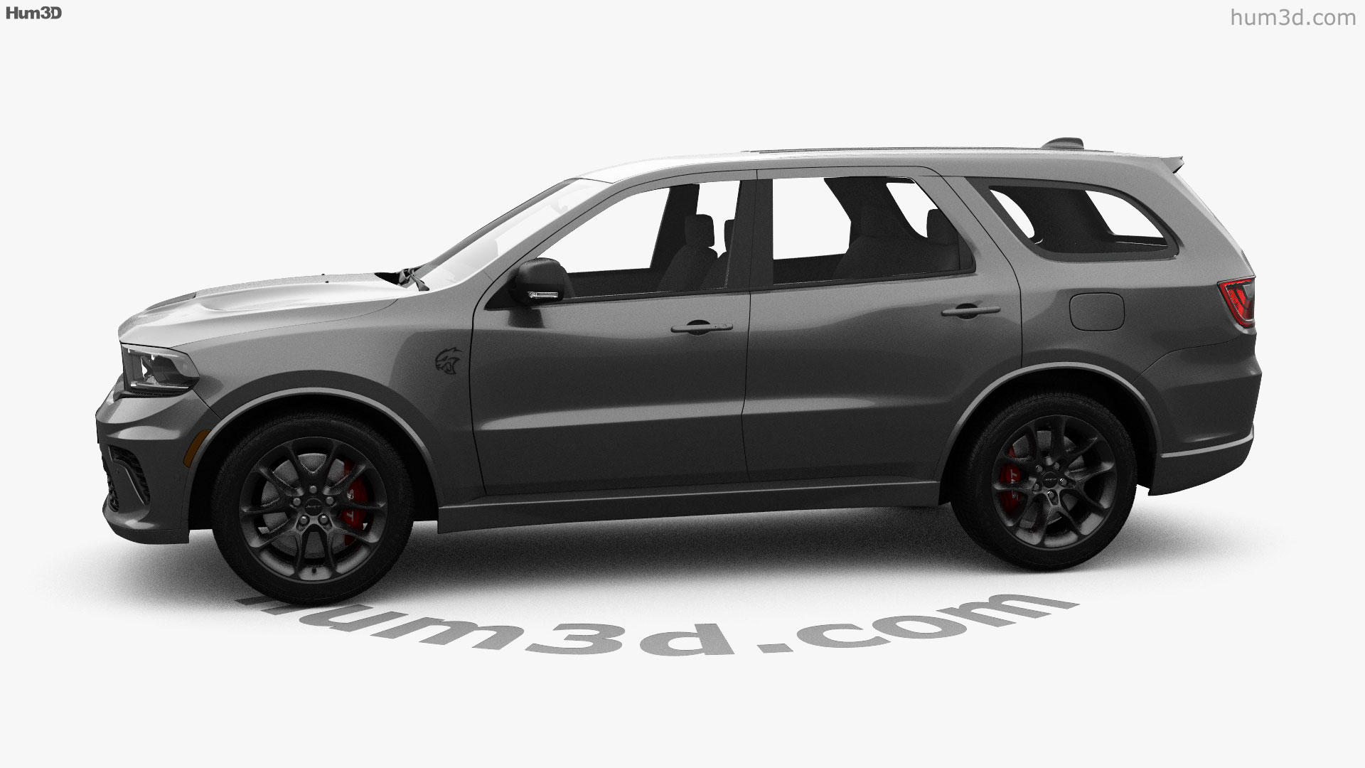 360 view of Dodge Durango SRT Hellcat Black Package 2024 3D model ...