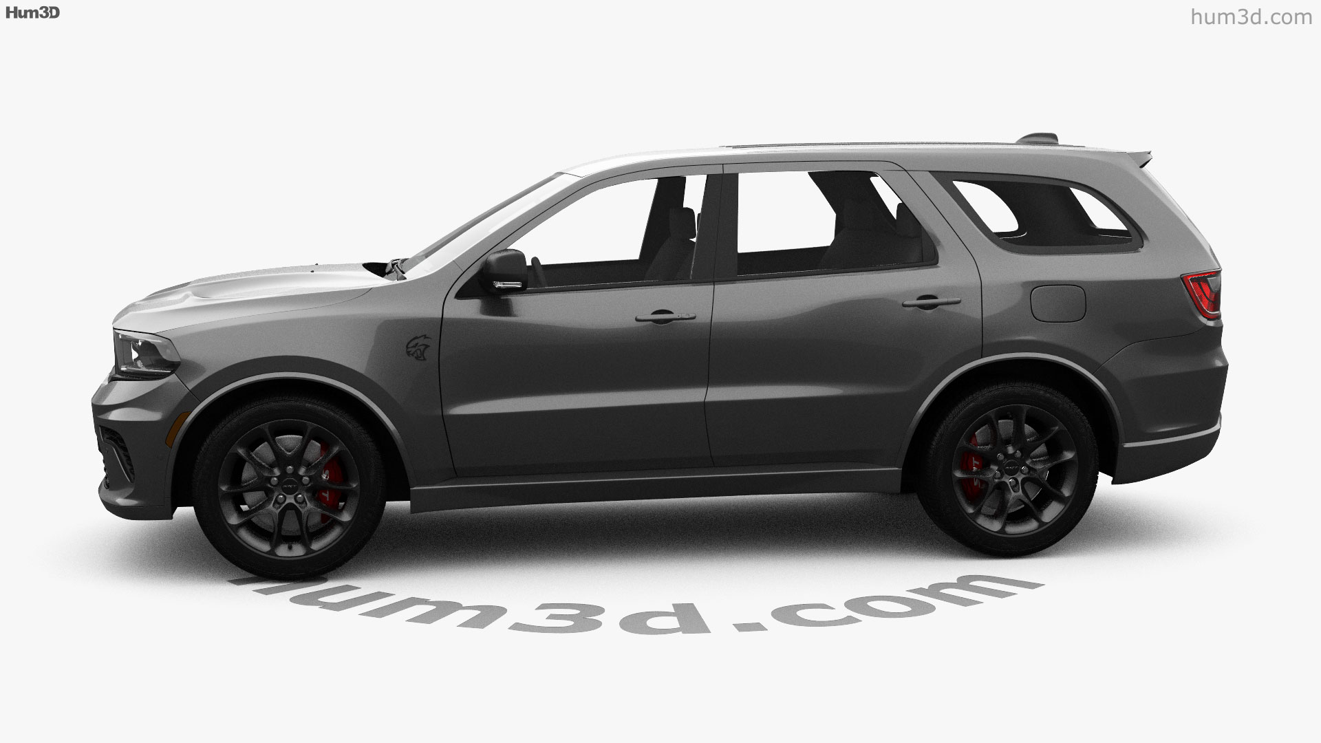 360 view of Dodge Durango SRT Hellcat Black Package 2024 3D model ...
