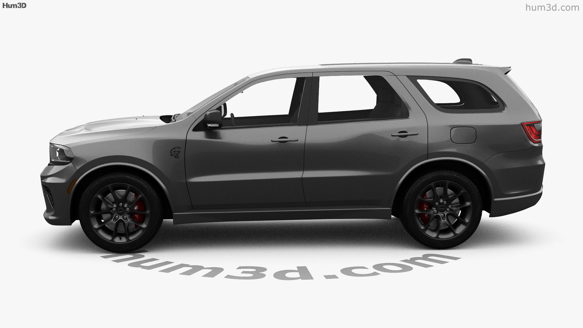 360 view of Dodge Durango SRT Hellcat Black Package 2024 3D model ...