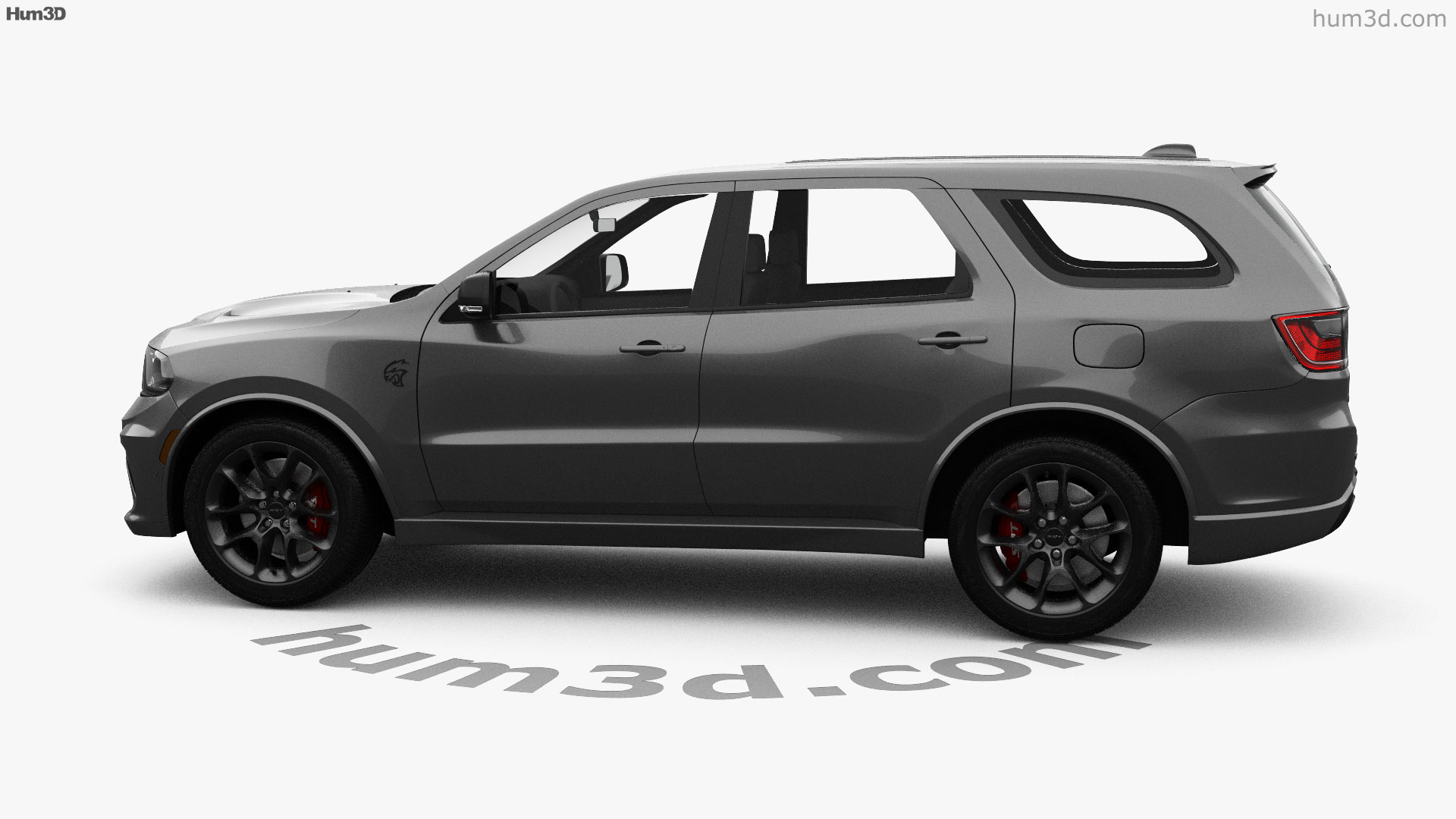 360 view of Dodge Durango SRT Hellcat Black Package 2024 3D model ...
